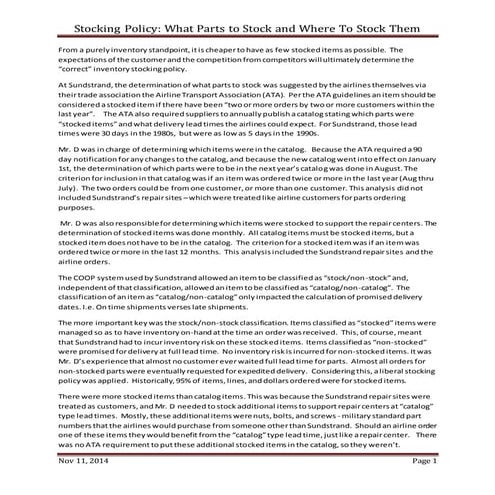 8 stocking policy | DOCX