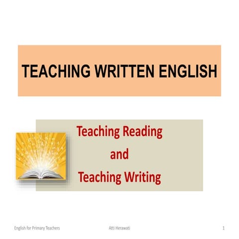 8.teaching written english | PPT