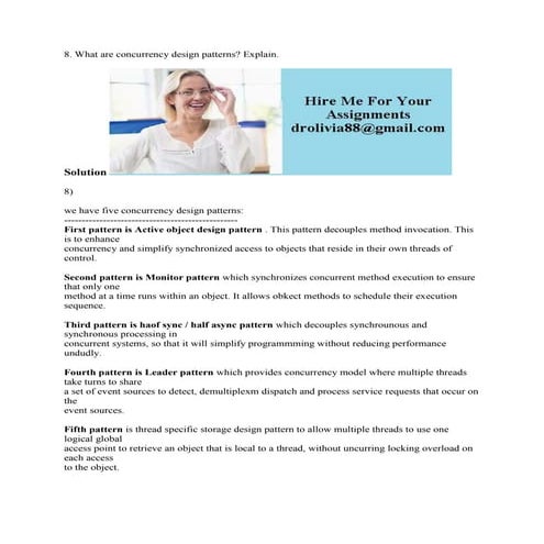 8 What Are Concurrency Design Patterns Explain Solution8 We Have Fidocx 1132
