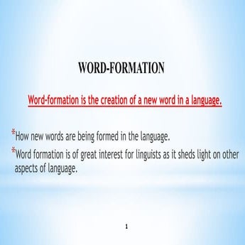 Word formation process | PPT