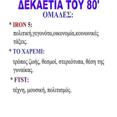 δεκαετια του '80 | PPT