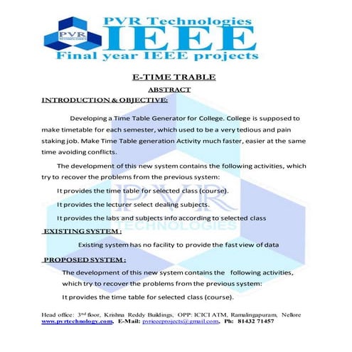 80.e time table | PDF