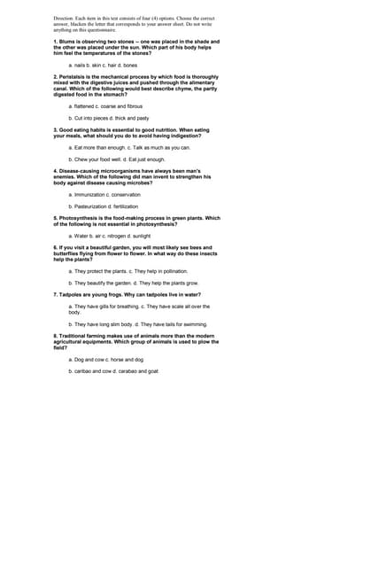 science quiz bee questions.doc FOR ELEMENTARY SCIENCE | DOC | Geology | Science