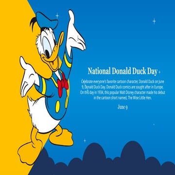 National Donald Duck Day PowerPoint Template.pptx