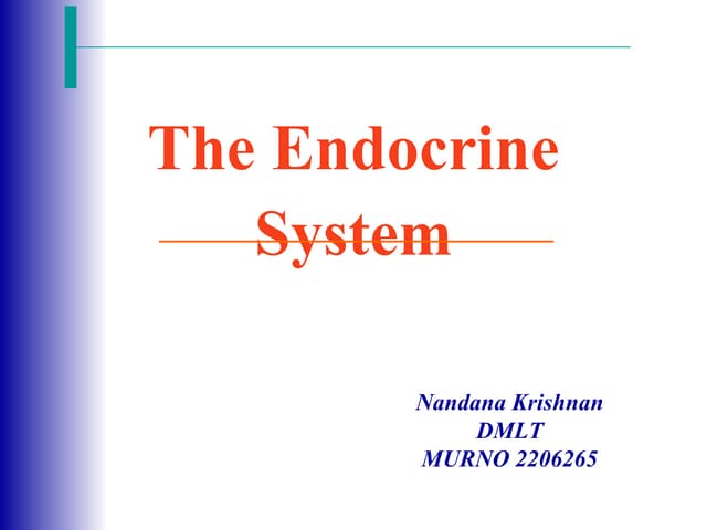 Chapter 9 endocrine SYSTEM, ENDCRINE GLANDS | PPT