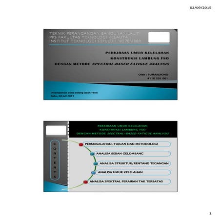 SPECTRAL-BASED FATIGUE ASSESSMENT OF FSO | PDF