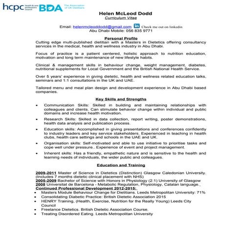 CV Helen McLeod Dodd CV Sep2016 | DOC