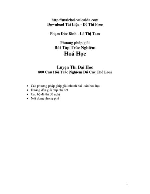 So tay pha che hoa chat | PDF