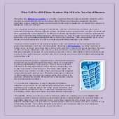 Benefits Of 800 Phone Number For Small Company