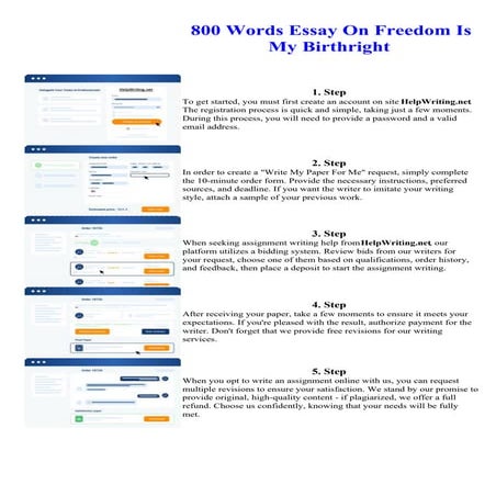 800 Words Essay On Freedom Is My Birthright | PDF