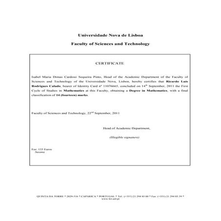 Math Degree Certificate | PDF