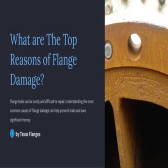 What are The Top Reasons of Flange Damage | PPT