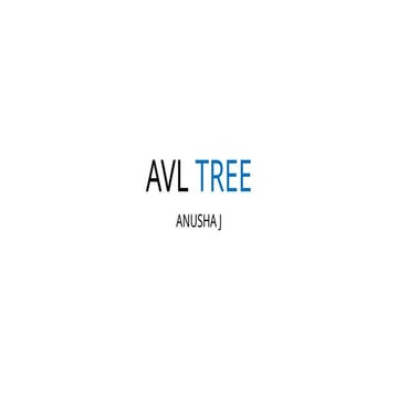AVL Tree in Data Structure | PPTX
