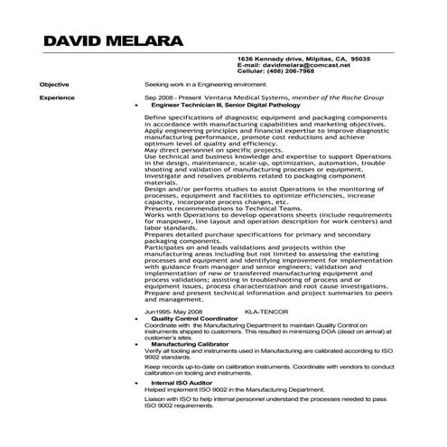 david melara current resume | PDF