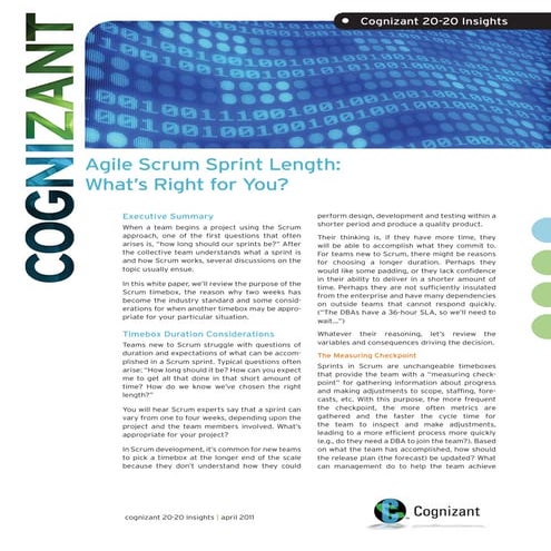 Agile Scrum Sprint Length: What’s Right for You? | PDF