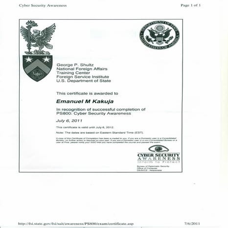 PS 800 Cyber Security Awareness | PDF