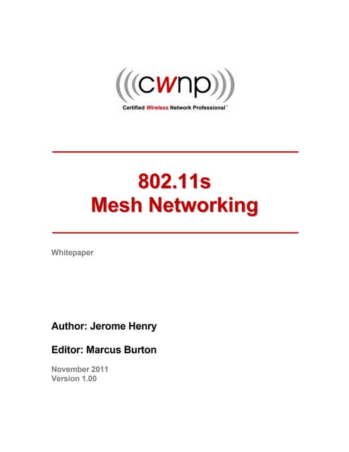 MESH WIFI.pdf | Computer Networking | Computing