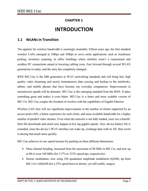 802.11ac Overview | PPTX