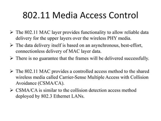 Ieee 802.11 wireless lan | PPT