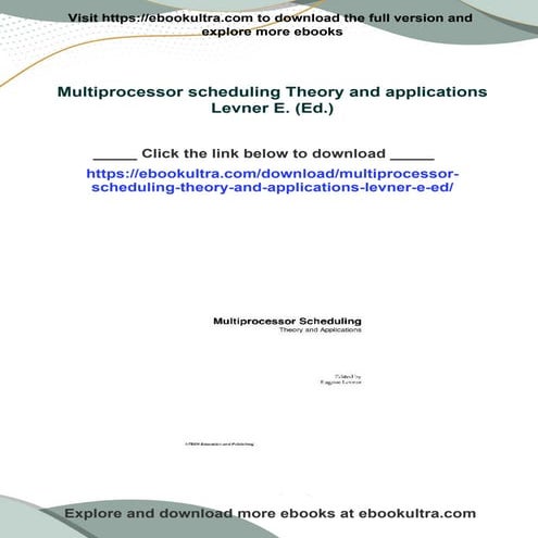 PDF Multiprocessor scheduling Theory and applications Levner E. (Ed.) download | PDF