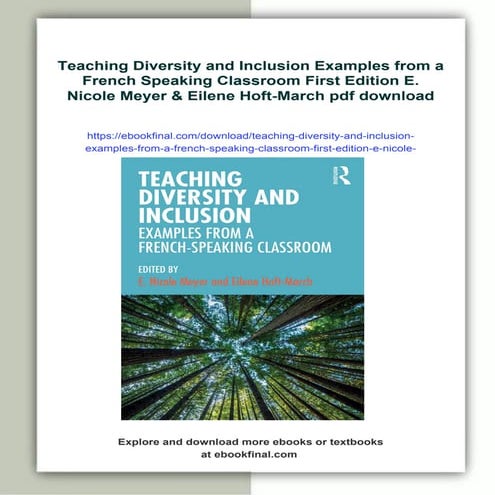 Teaching Diversity and Inclusion Examples from a French Speaking ...