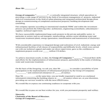 Letter to a potential client | PDF