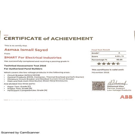 ABB Certificate | PDF