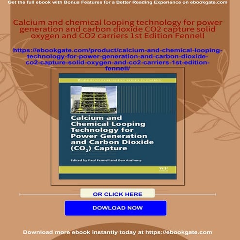 Calcium and chemical looping technology for power generation and carbon ...