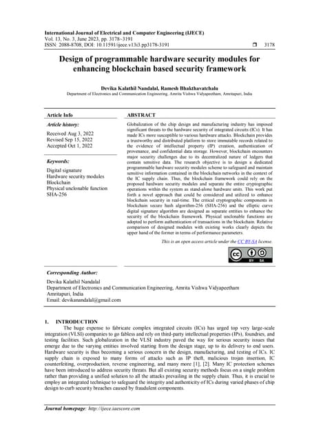 Design Of Programmable Hardware Security Modules For Enhancing Blockchain Based Security