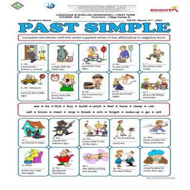 Past tense Simple past tense reading comprehension skills | PDF