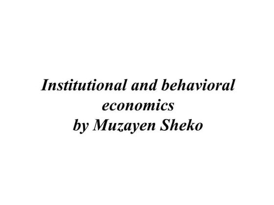 Introduction to Economics | PPTX