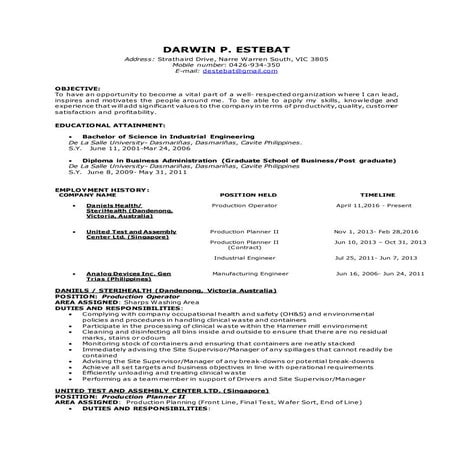 Resume_ D Estebat 04172016 | PDF