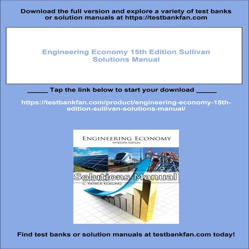 Engineering Economy 15th Edition Sullivan Solutions Manual | PDF