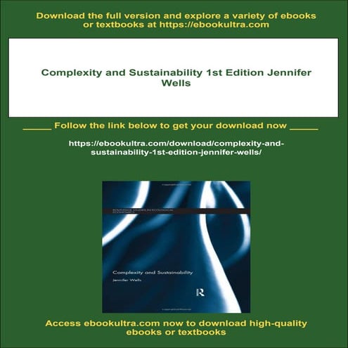 Complexity and Sustainability 1st Edition Jennifer Wells | PDF