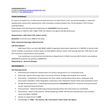 Sundar Resume | PDF