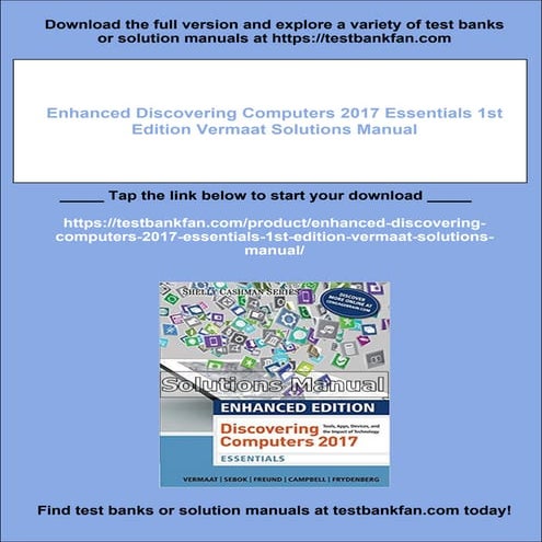 Enhanced Discovering Computers 2017 Essentials 1st Edition Vermaat ...