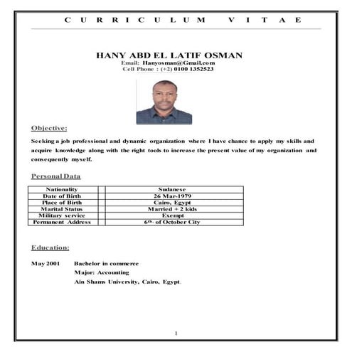 Hany Osman.CV | DOCX