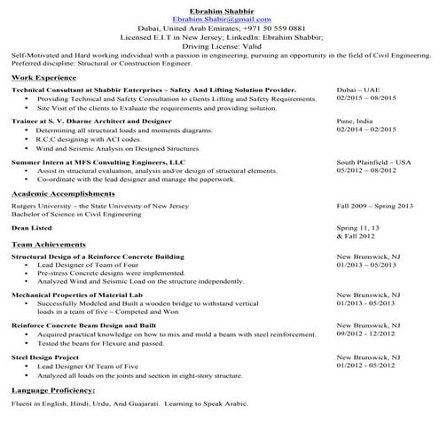 Ebrahim Shabbir Resume | PDF