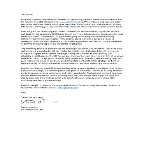 Unilever Internship Testimonials | PPTX