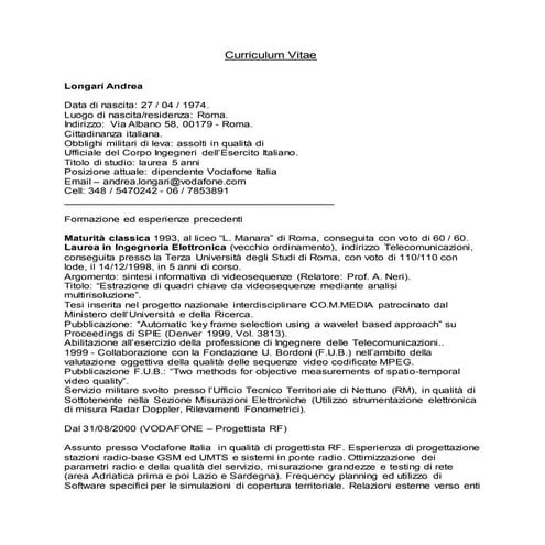 CVitae Longari | PDF