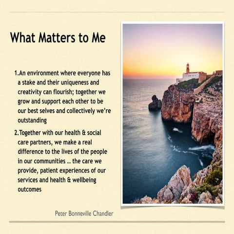 What matters to me slide | PDF