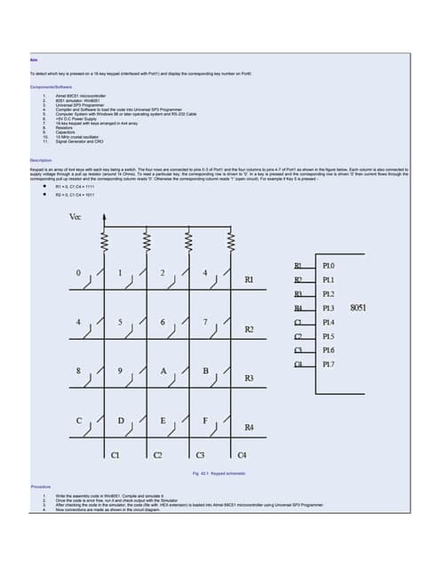 Keypad Interfacing with 8051 Microcontroller | PPT