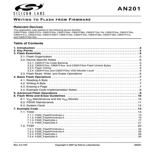 8051 Flash Pdf Programming Languages Computing