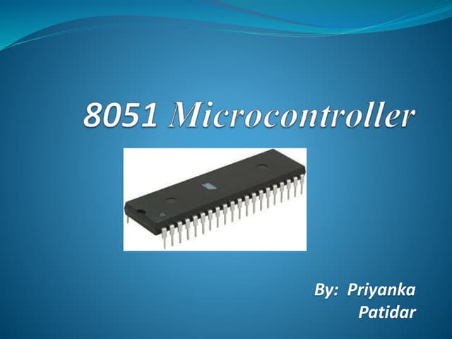 8051 Micro Controller Ppt