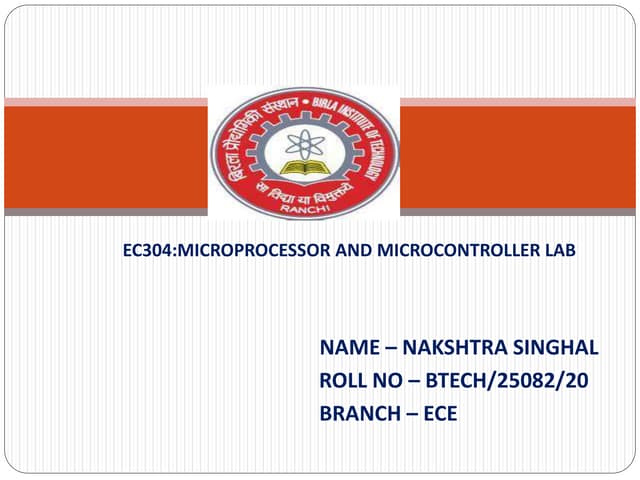 8051 Microcontroller Ecepptx