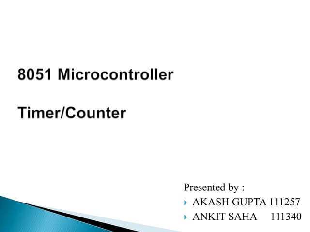 8051 timer counter | PPT 8051 timer counter | PPT