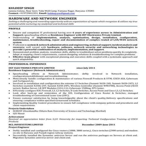 Resume-IP TAC L3 Engineer 4.5 Yrs. Exp. | PDF