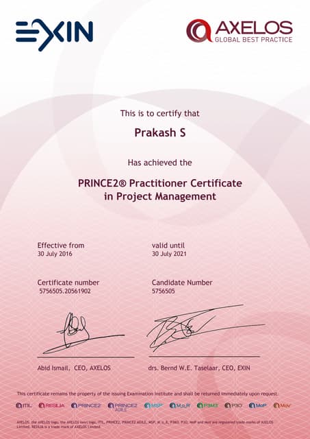 Prince 2 Foundation Certificate in Project Management | PDF