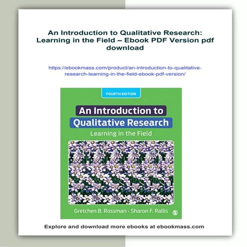 An Introduction to Qualitative Research: Learning in the Field – Ebook ...