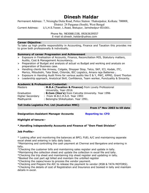 Resume _Sanjay Joshi | DOCX